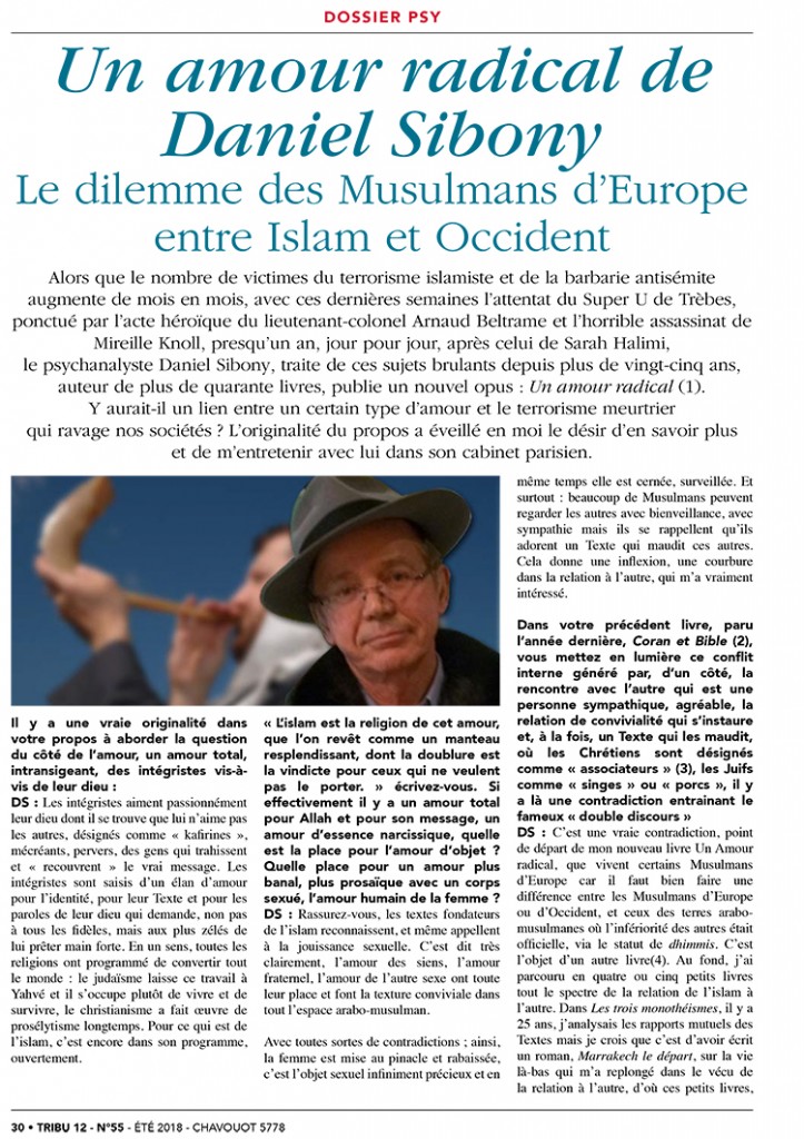 Un amour radical de Daniel Sibony - Tribu 12Tribu 12